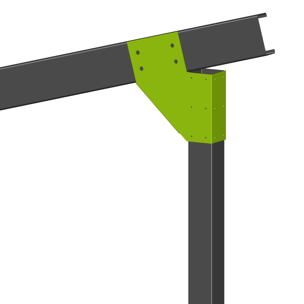 Carport Bracket OffSet Post High Side C150 15Degrees 100mm Post|McHugh ...