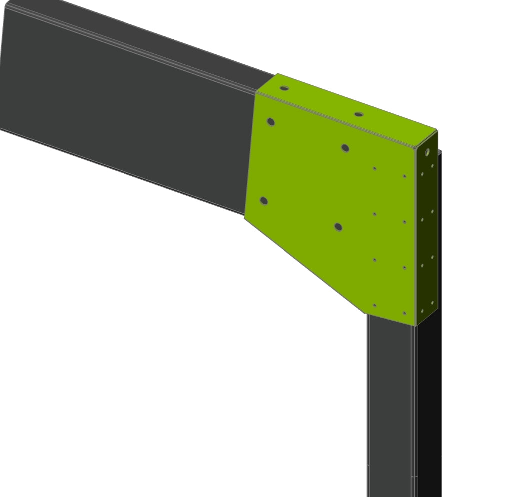 Carport Bracket Low Side C250 5 Degrees 100mm Post | McHugh Store