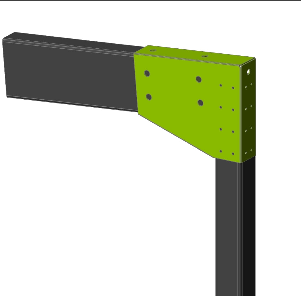 C150-5 Degree 75mm Post Carport Bracket High Side| McHugh Store