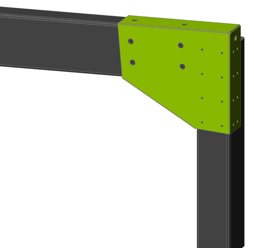 Carport Bracket High Side C150 5 Degrees 100mm Post | McHugh Store