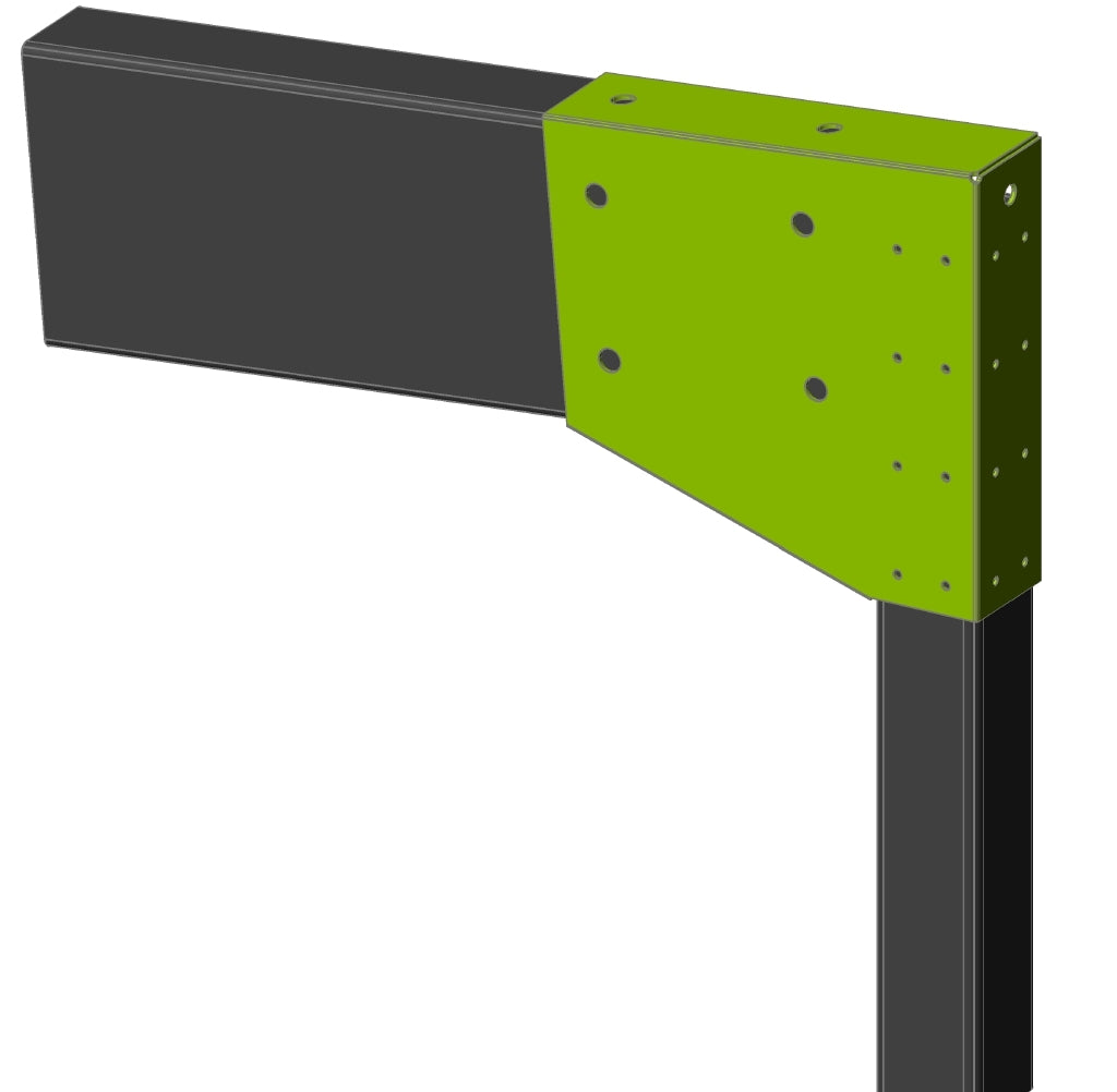 Carport Bracket High Side C200 5 Degrees 75mm Post | McHugh Store