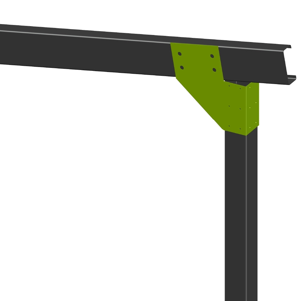 Carport Bracket OffSet Post High Side C150 10Degrees 100mm Post|McHugh ...