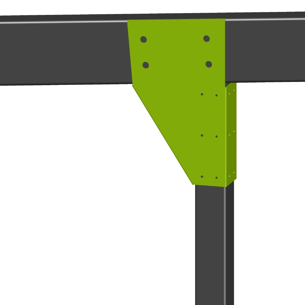 Carport Bracket OffSet Post High Side C150 5Degrees 75mm Post|McHugh Store