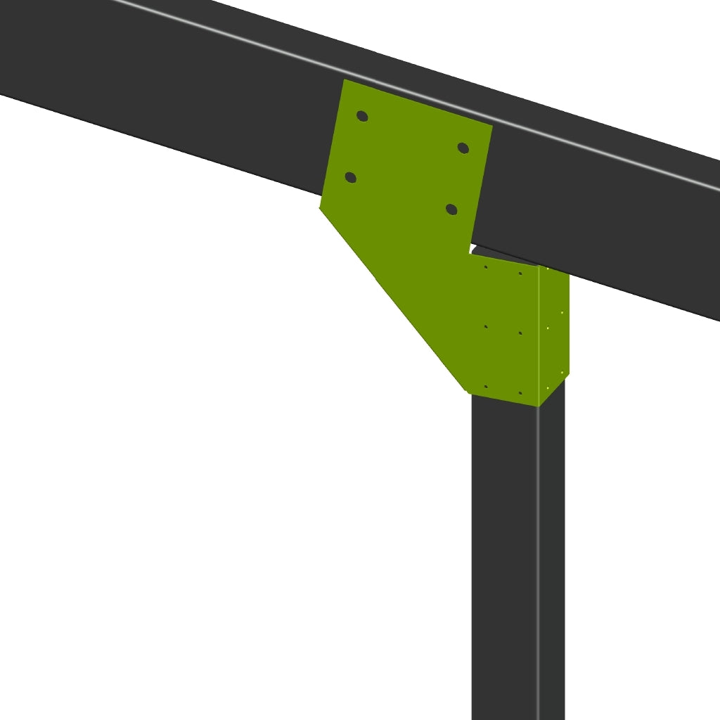 Carport Bracket OffSet Post Low Side C200 10Degrees 100mm Post| McHugh ...